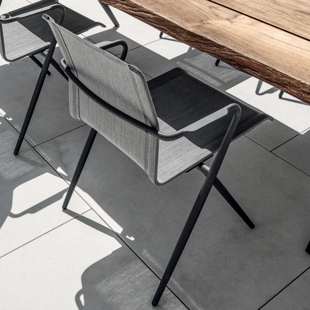 Gloster Ryder - Stacking Dining Armchair, Meteor Frame – Luxury Outdoor ...